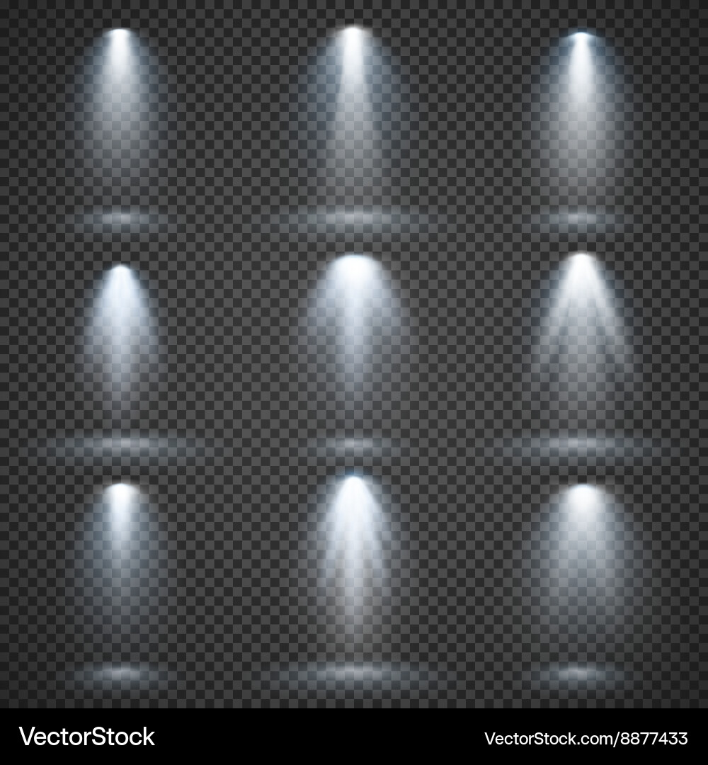 Light sources concert lighting stage Royalty Free Vector