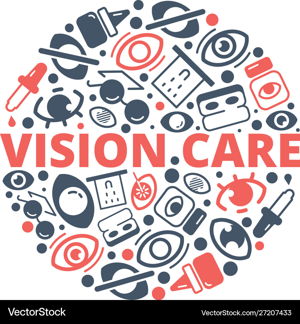 Optometry & Vision Care Icons Royalty Free Vector Image