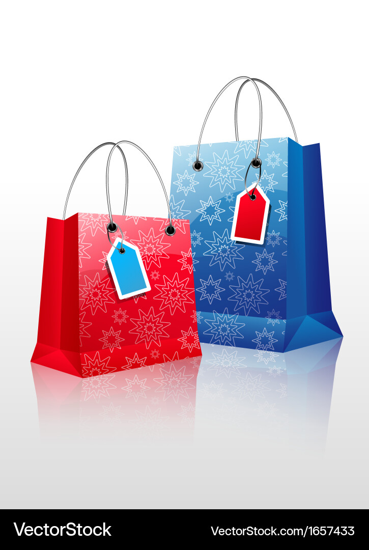 Paper shopping bag Royalty Free Vector Image - VectorStock