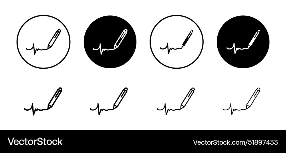 Signature icon representing legal validation Vector Image
