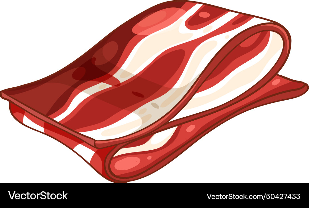Stylized graphic of cured ham slices Royalty Free Vector