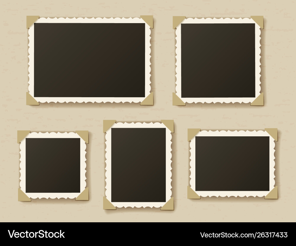 Vintage Photo Frames - Retro Style Royalty Free Vector Image