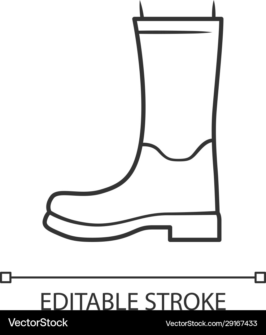 Women wellies linear icon rubber boots for fall Vector Image