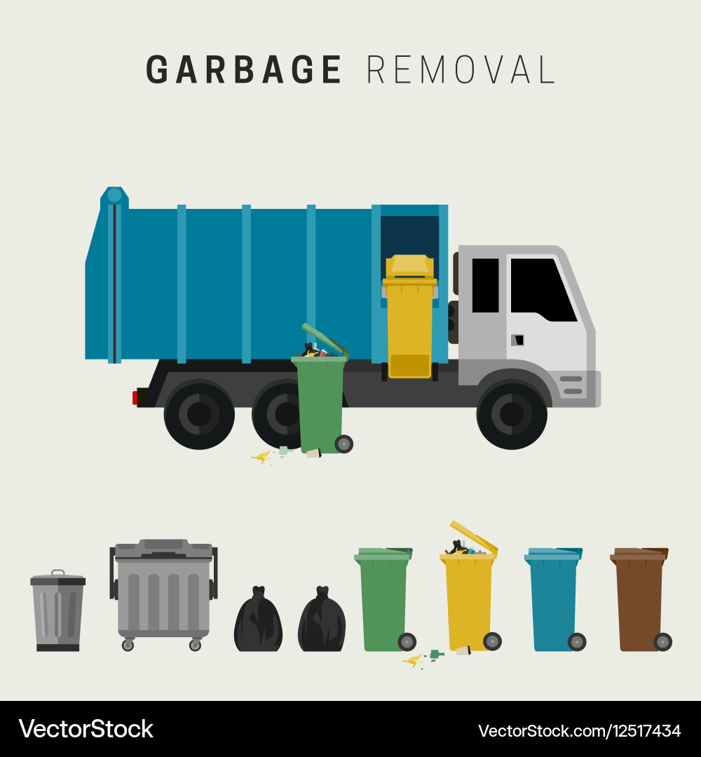 Garbage removal Royalty Free Vector Image - VectorStock