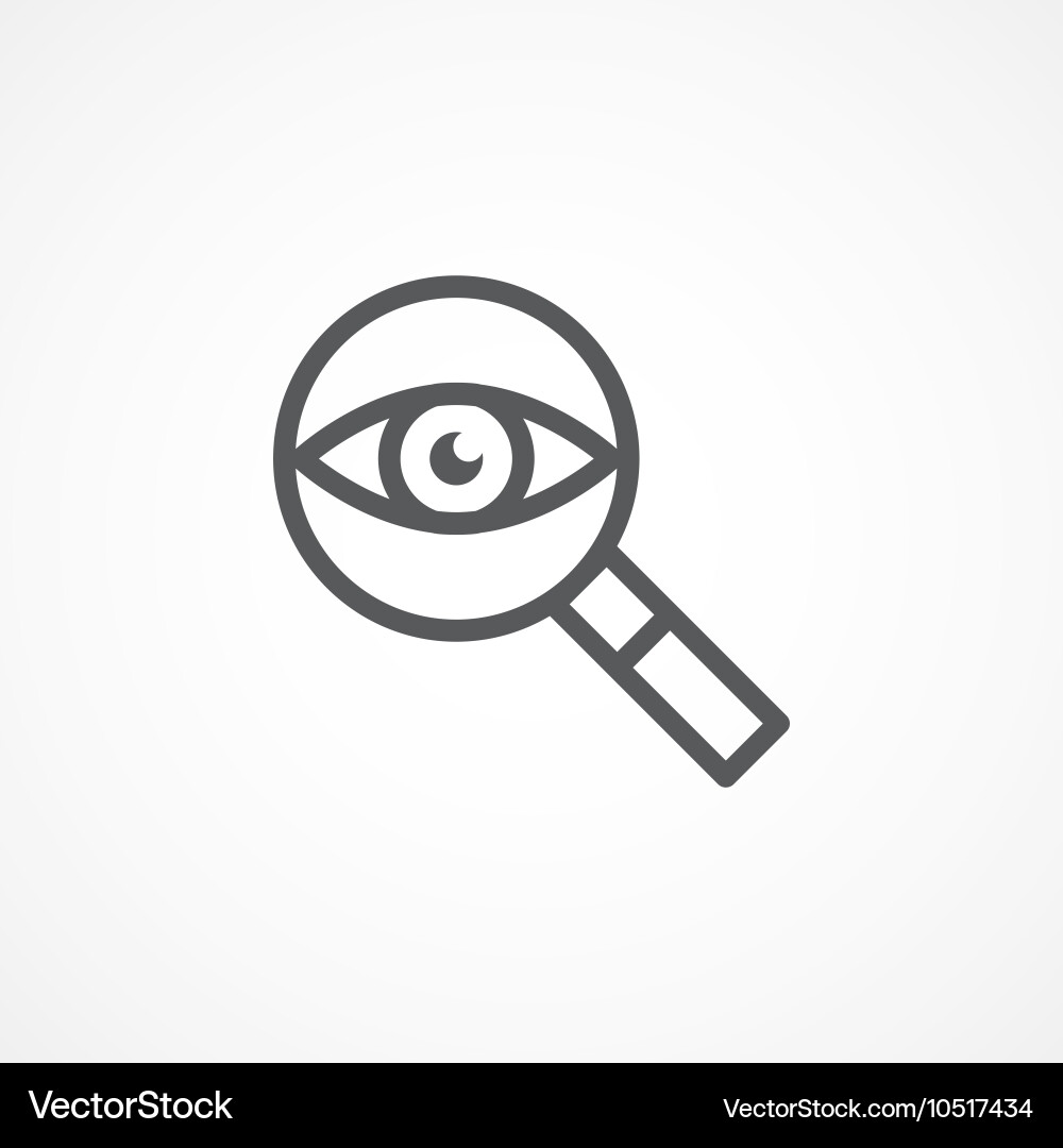 Magnifying Glass Icon Royalty Free Vector Image