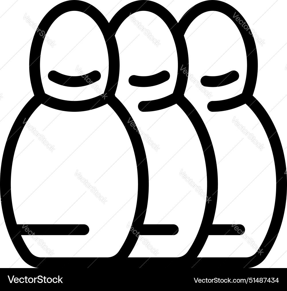 Matryoshka dolls outline Royalty Free Vector Image