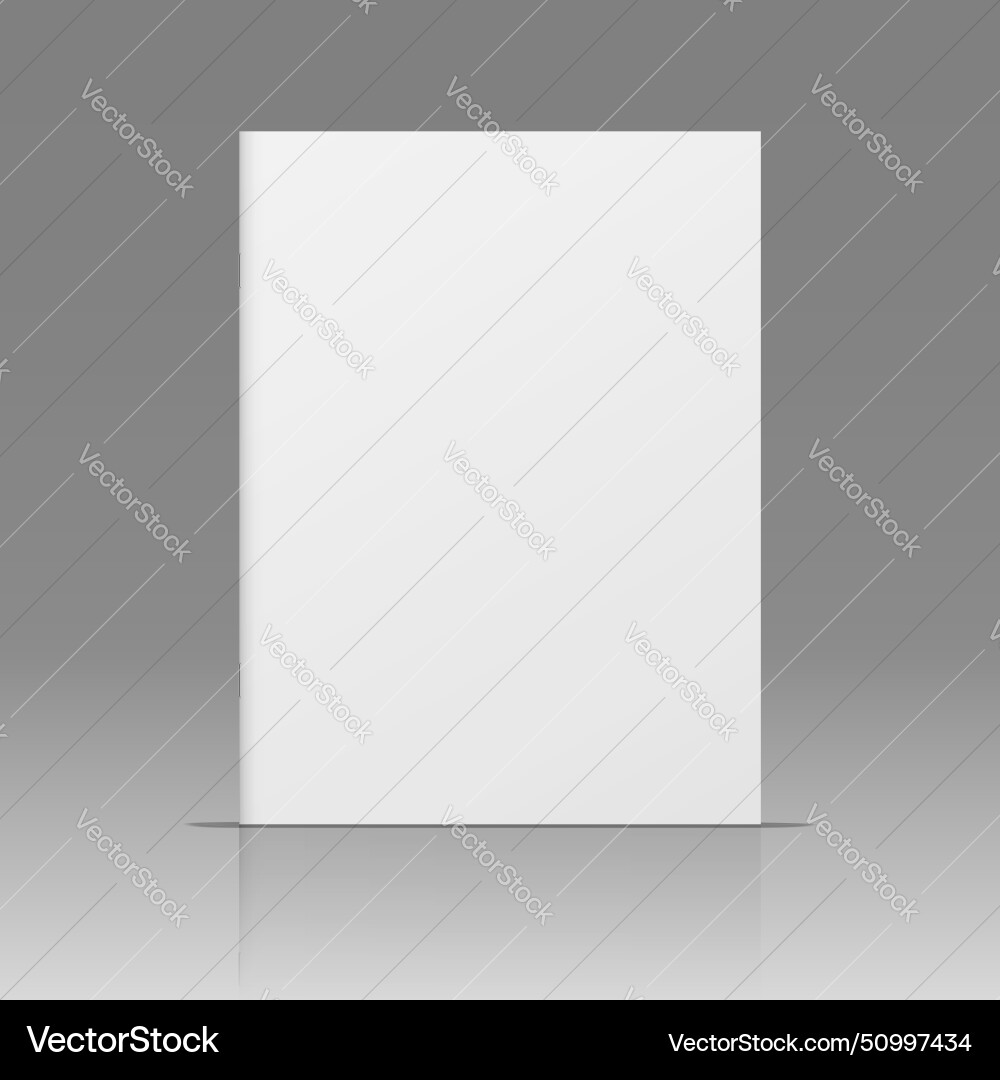 Realistic standing 3d magazine mockup with white Vector Image