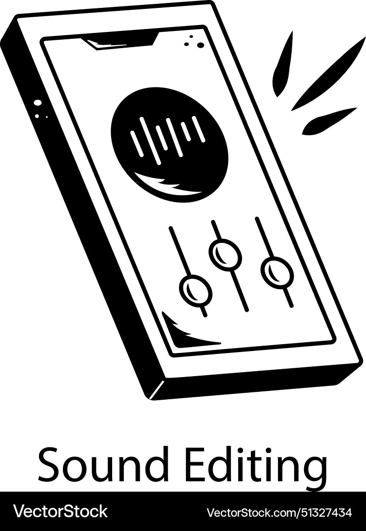 Sound editing Royalty Free Vector Image - VectorStock