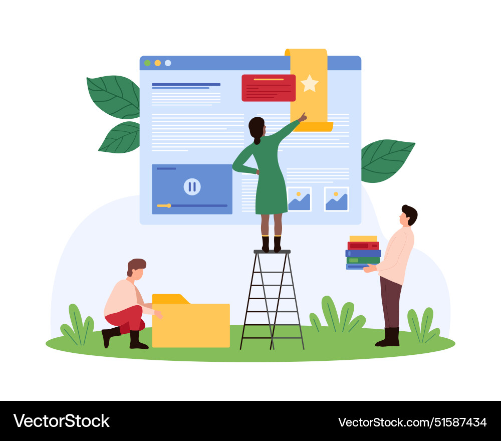Webpage bookmark in browser window for online Vector Image