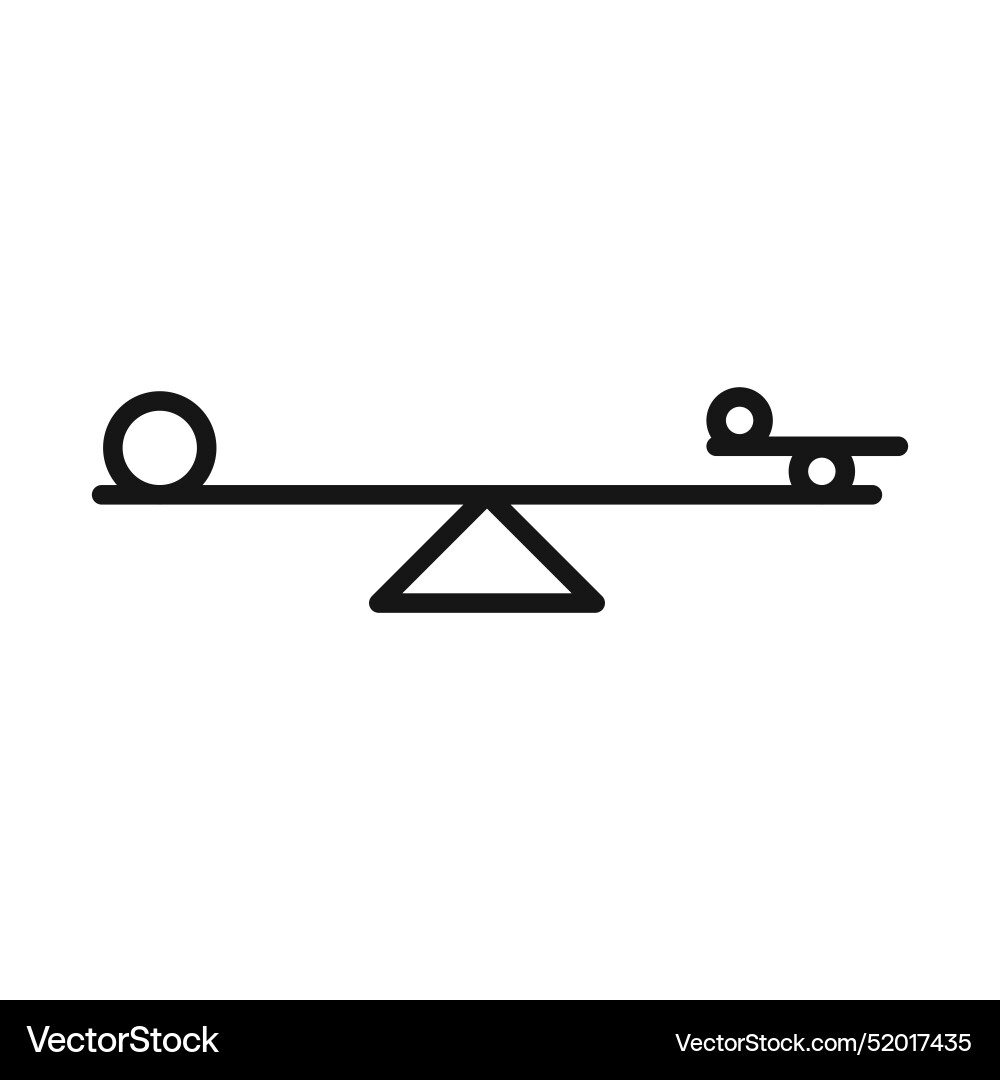 Balancing icon black line art Royalty Free Vector Image