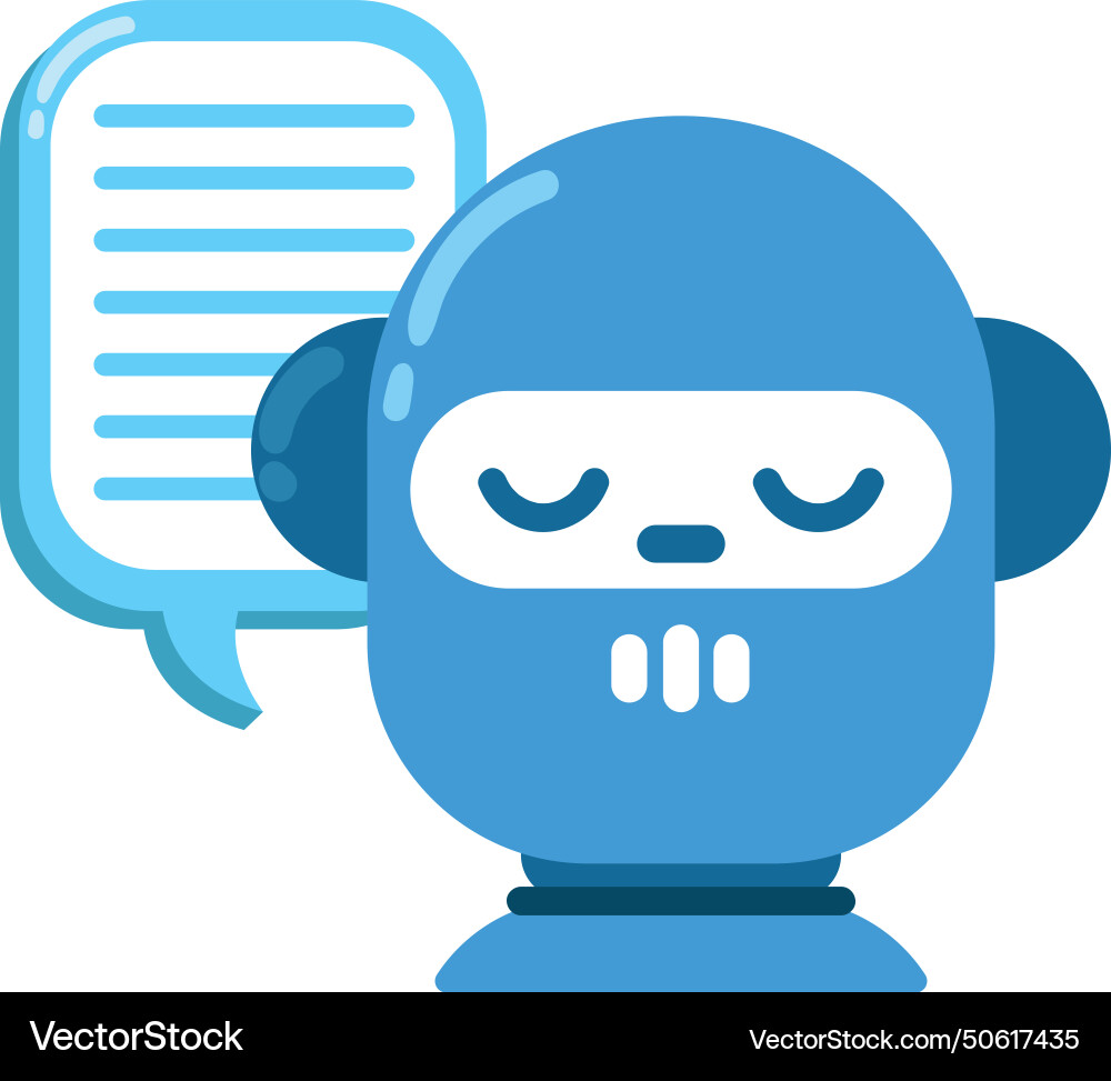 Chatbot digital information Royalty Free Vector Image