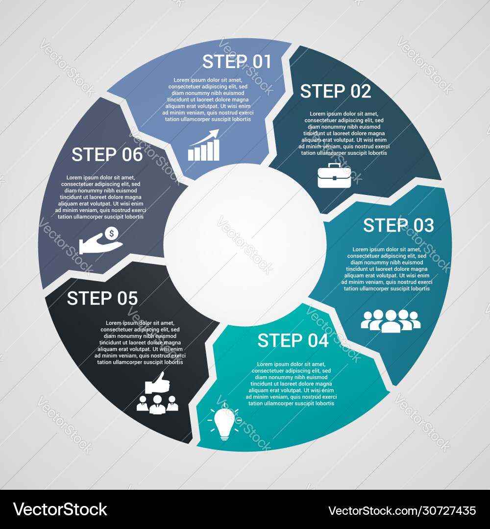 Circle infographic concept Royalty Free Vector Image