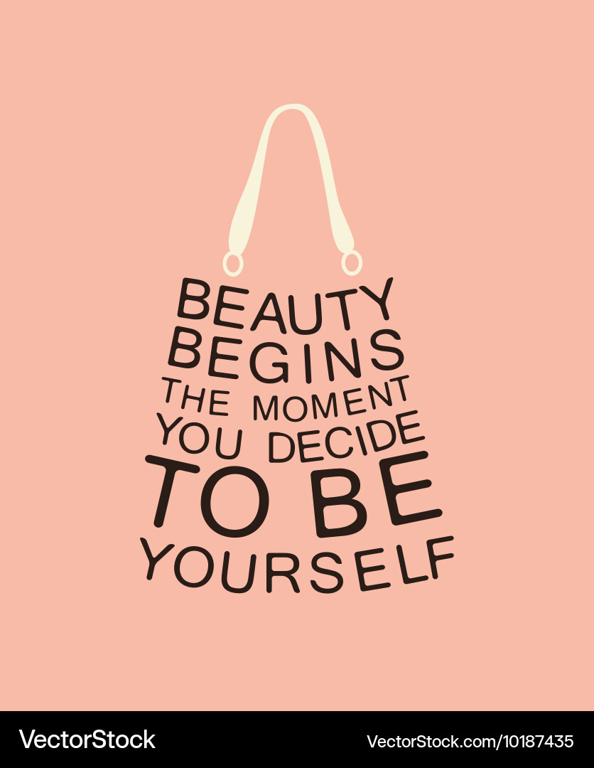 Fashion bag made from quote Royalty Free Vector Image