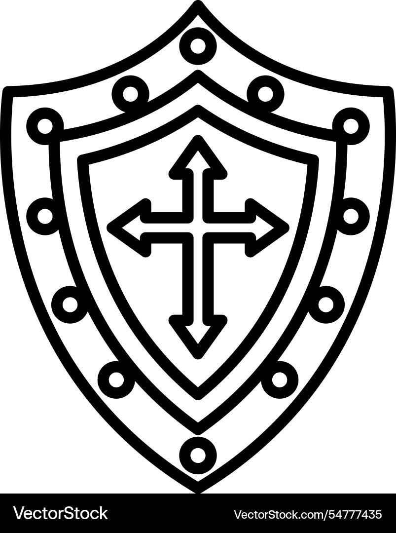 Medieval shield Royalty Free Vector Image - VectorStock