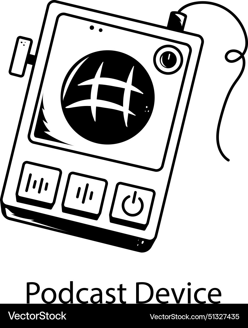 Podcast device Royalty Free Vector Image - VectorStock