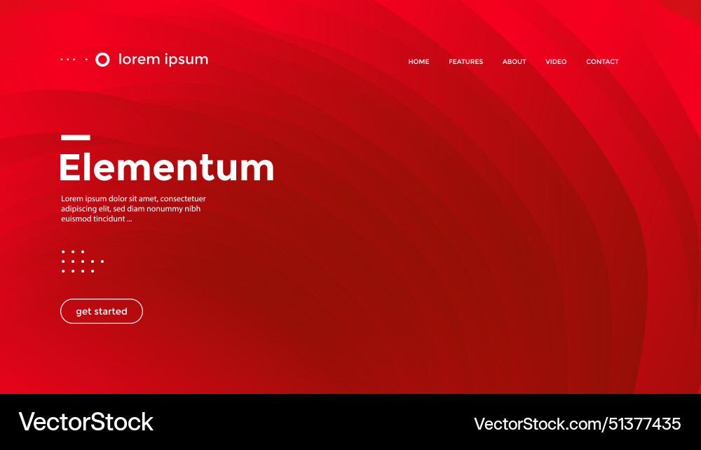Red abstract landing page background Royalty Free Vector