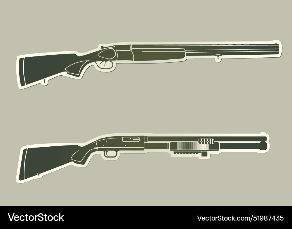 Shotguns sticker Royalty Free Vector Image - VectorStock