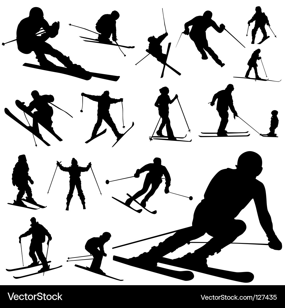 Kids Skiing Vector Images (over 4,000)
