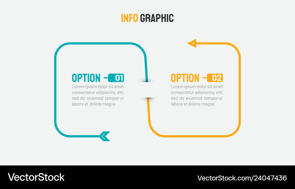 2 Steps Workflow Template Royalty Free Vector Image