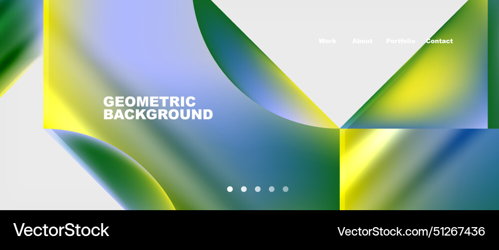 Abstract geometric shapes web design page Vector Image