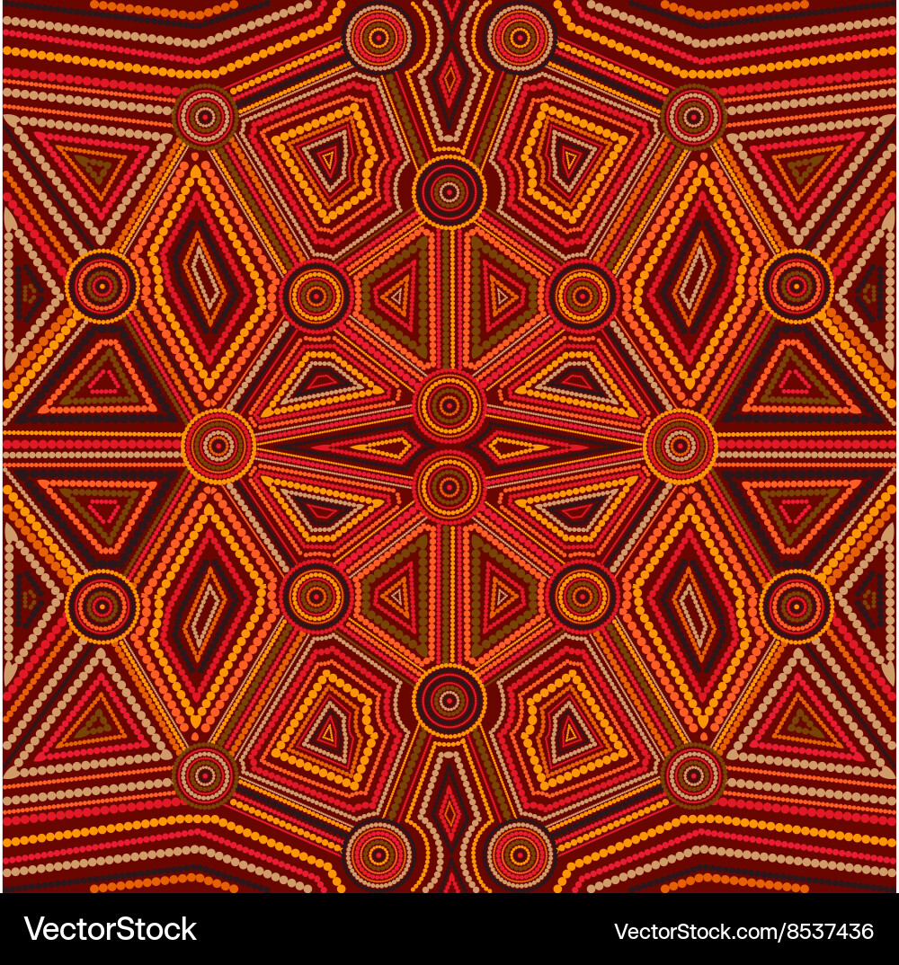 Abstract style of australian aboriginal art Vector Image