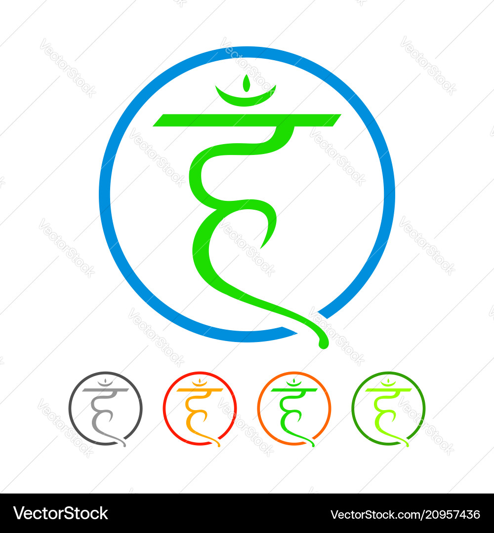 Akasha circular symbol logo design Royalty Free Vector Image