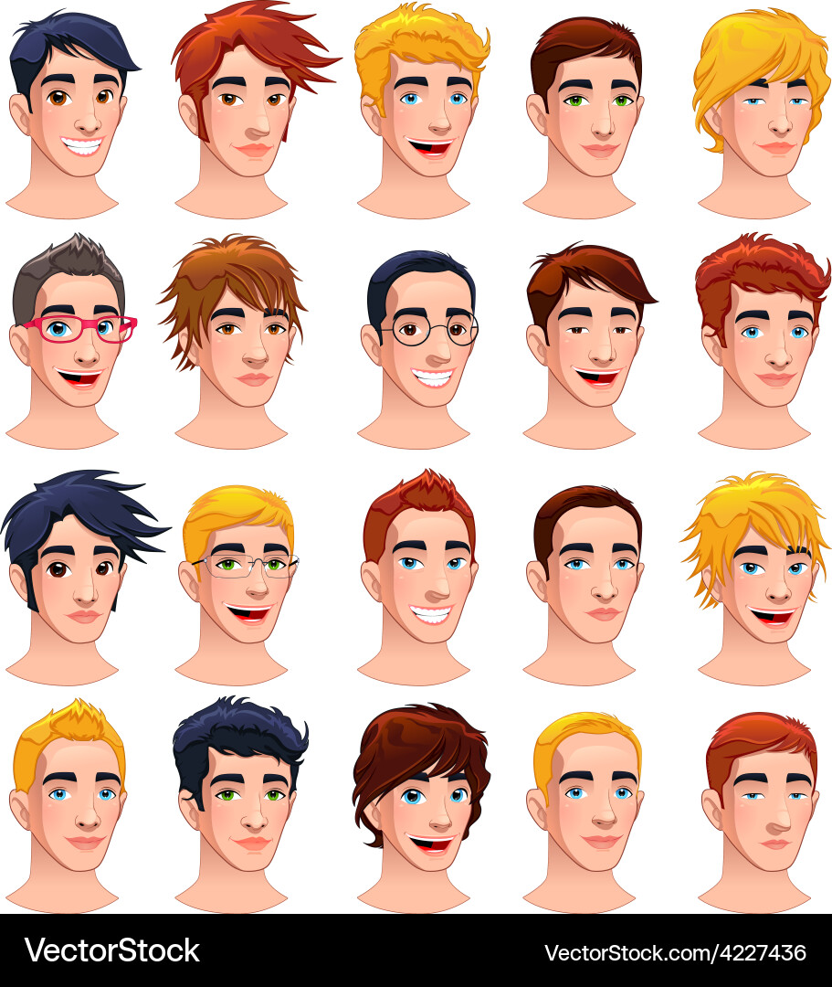 Avatar men Royalty Free Vector Image - VectorStock