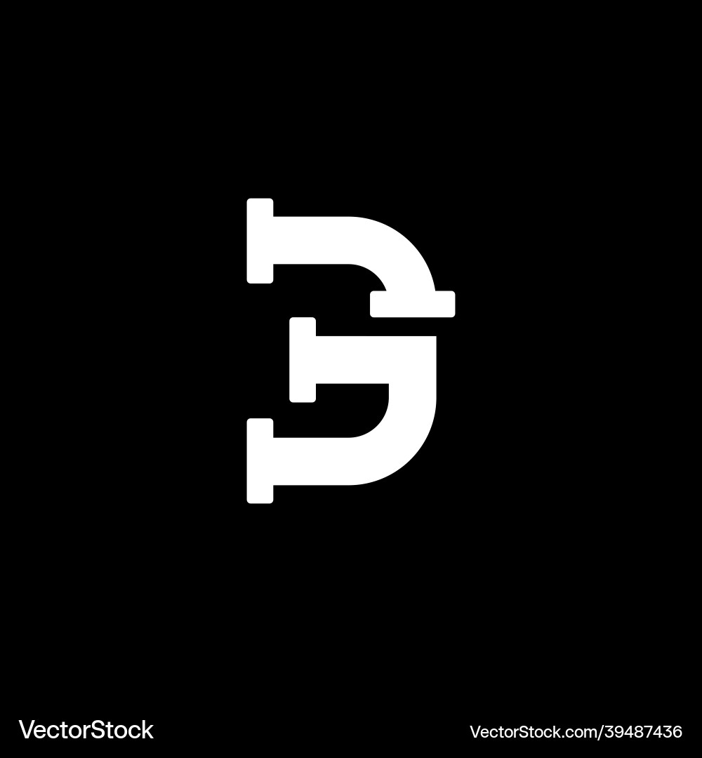 Bold Number 3 Plumbing Royalty Free Vector Image