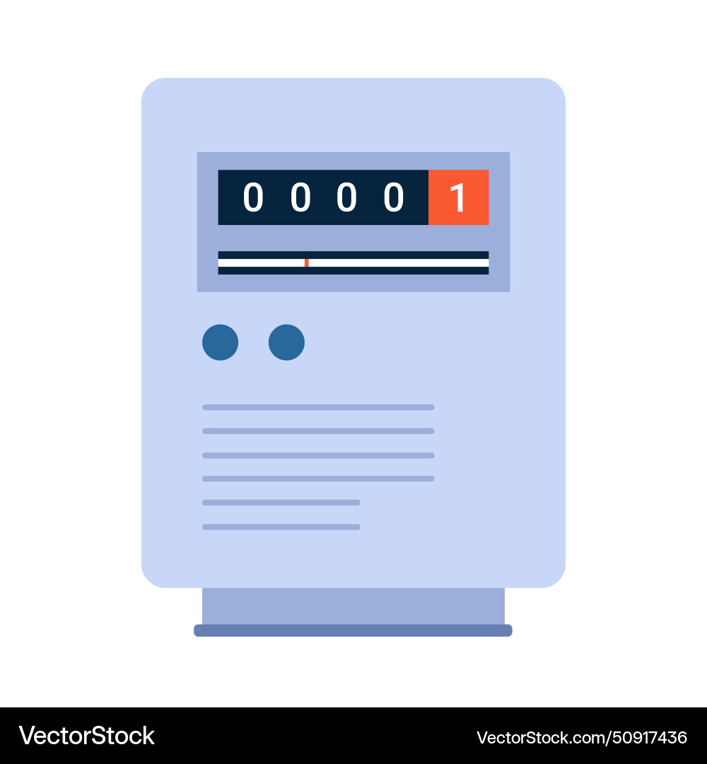 Electric meter device Royalty Free Vector Image