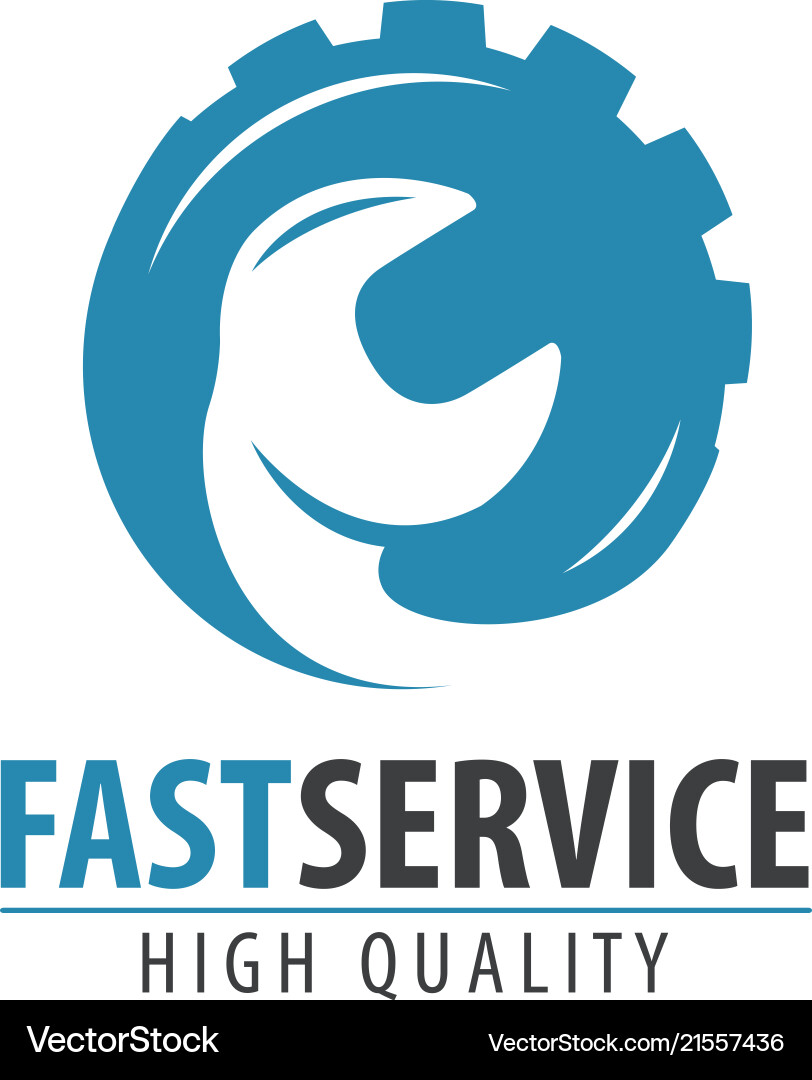 Fast service logo or label repair maintenance Vector Image