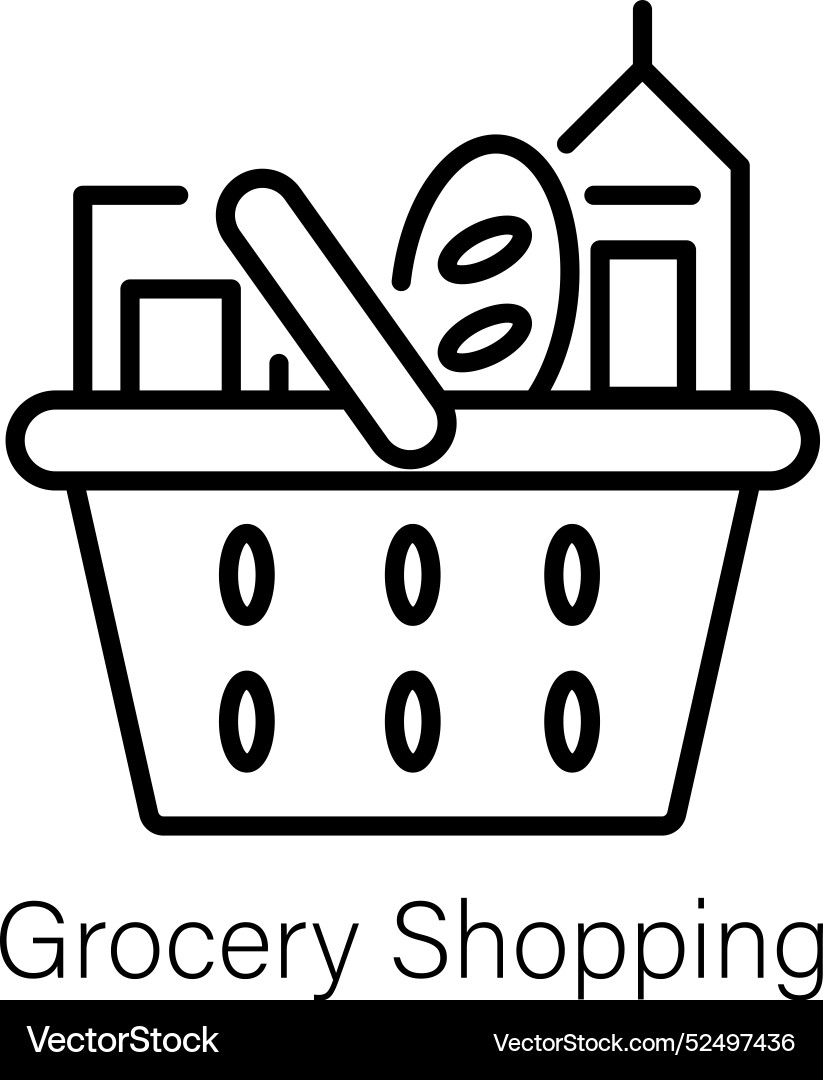 Grocery shopping Royalty Free Vector Image - VectorStock