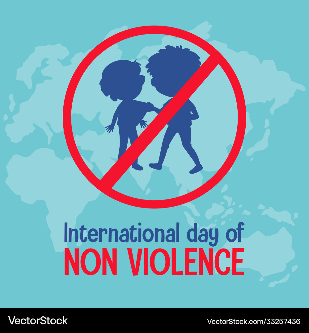 International day non violence logo Royalty Free Vector