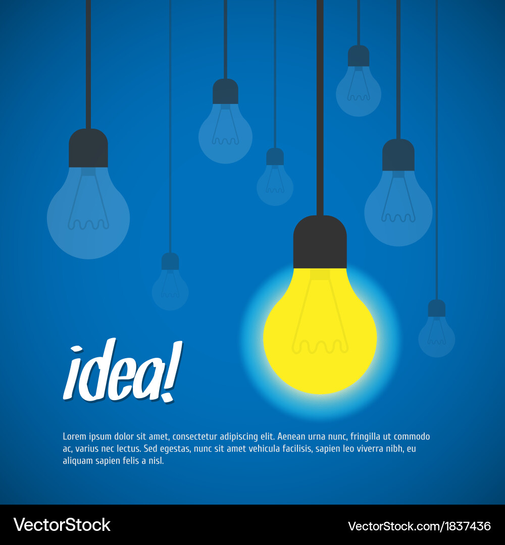 Light bulb idea Royalty Free Vector Image - VectorStock