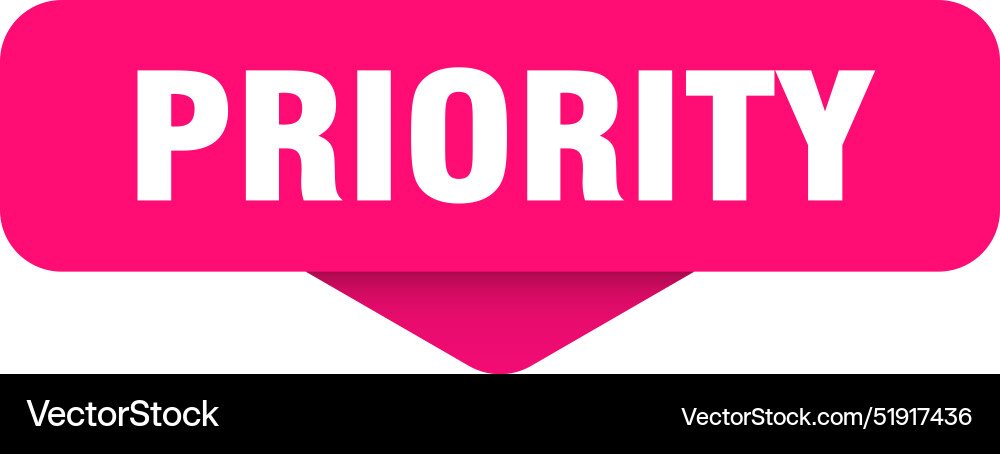 Priority sticker priority sign on transparent Vector Image