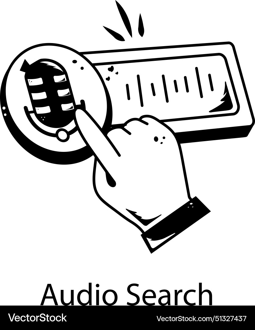 Audio search Royalty Free Vector Image - VectorStock