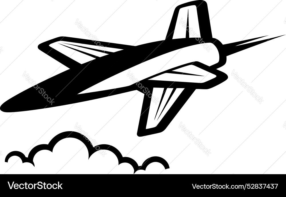 Flying doodles whimsical plane icon whimsy wings Vector Image