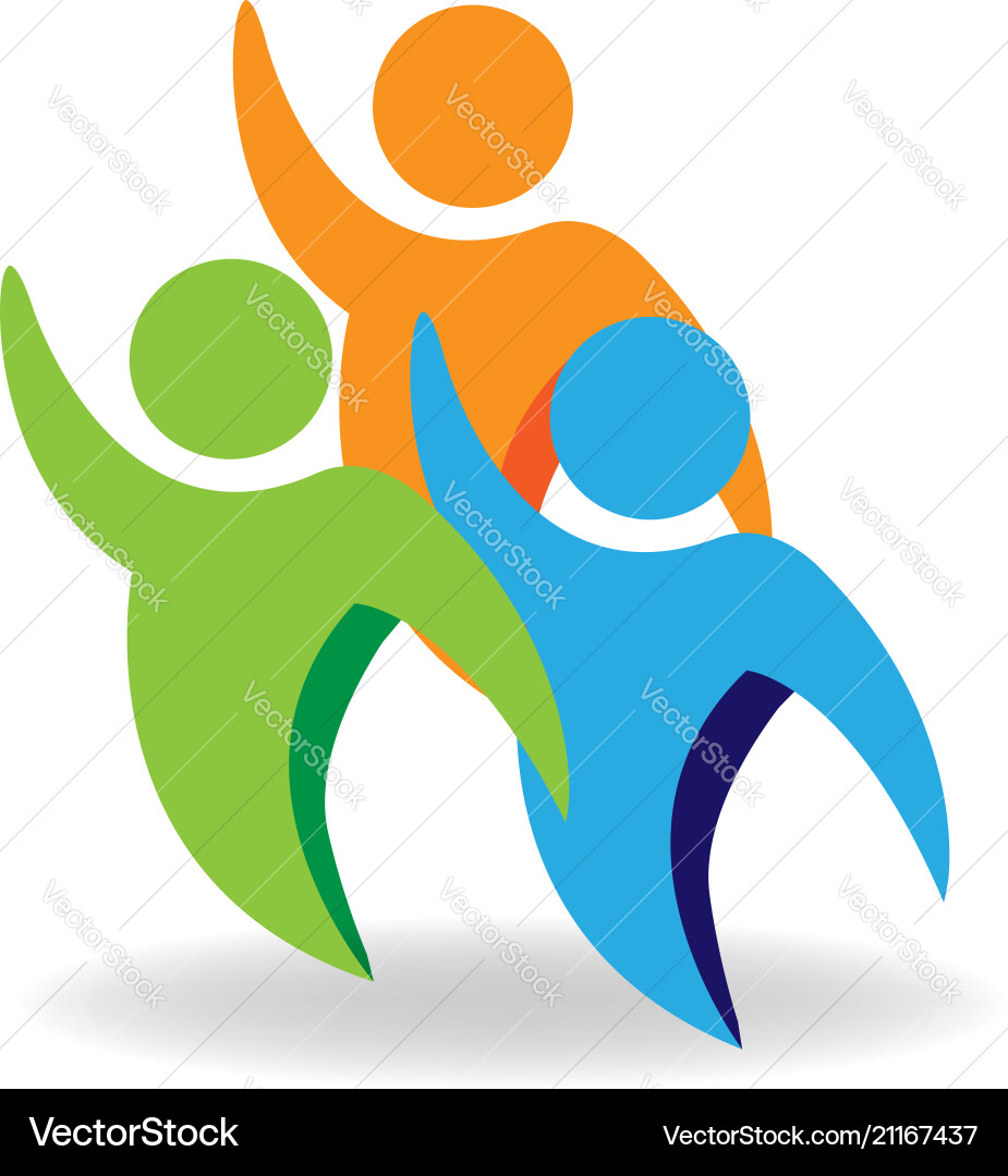 Group of friends people teamwork icon Royalty Free Vector