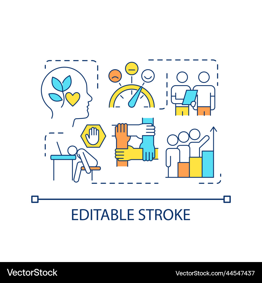 Healthy work environment concept icon Royalty Free Vector Healthy work environment concept icon Royalty Free Vector