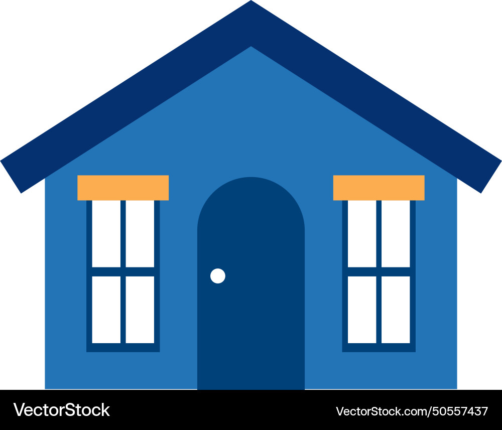 House flat style isolate on background Royalty Free Vector