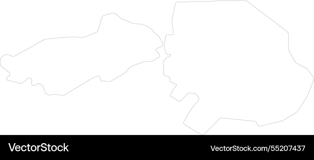 Incheon south korea outline map Royalty Free Vector Image