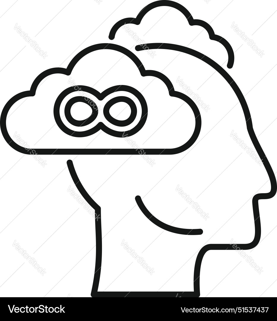Mind cloud infinite possibilities concept Vector Image