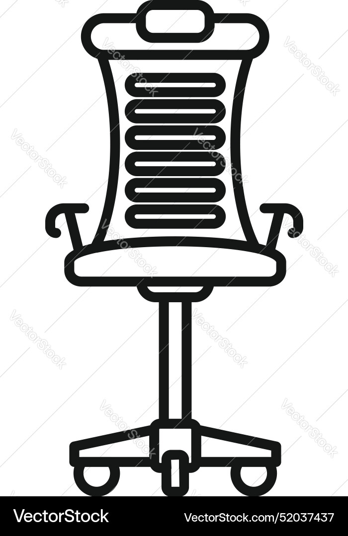 Modern office chair offering comfort and support Vector Image