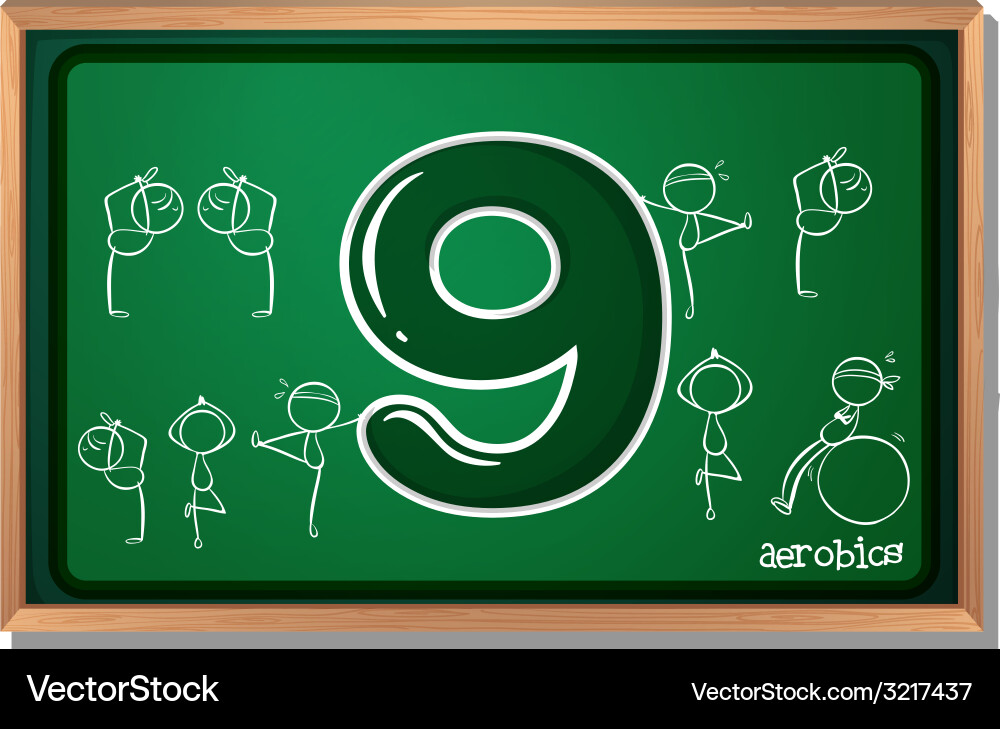 Number nine Royalty Free Vector Image - VectorStock