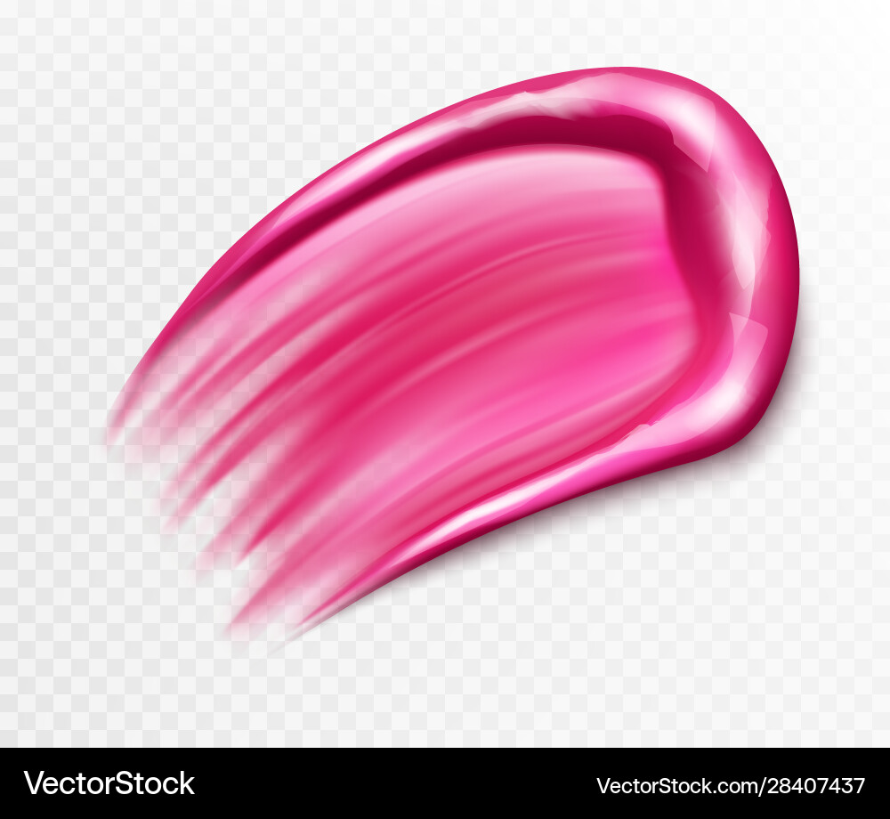 Smudged lipstick isolated on transparent Vector Image