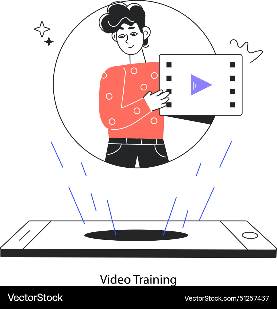 Video training Royalty Free Vector Image - VectorStock