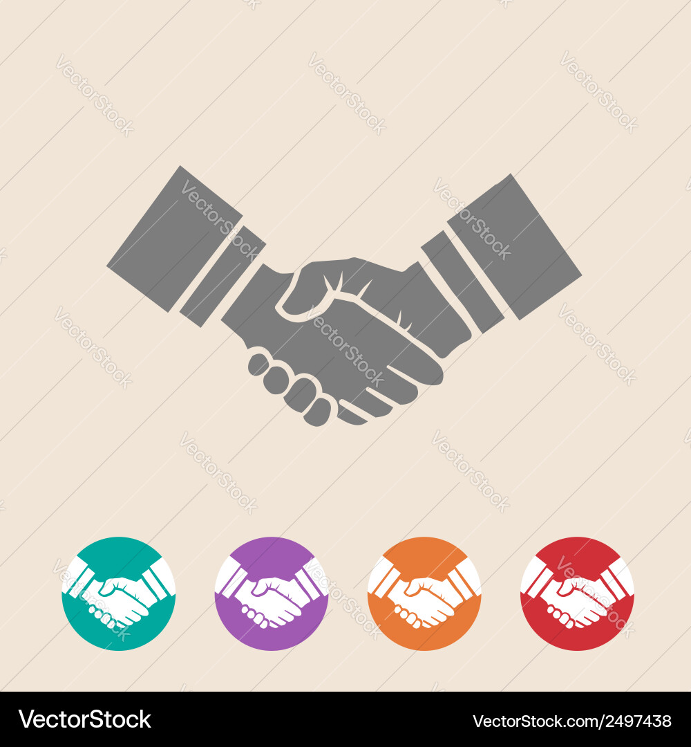 Business Handshake Icon Royalty Free Vector Image