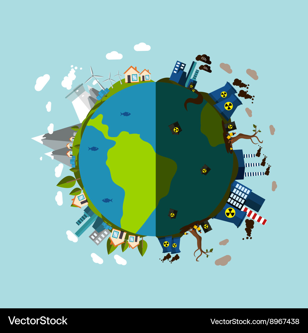 Environmental Impact Poster Royalty Free Vector Image