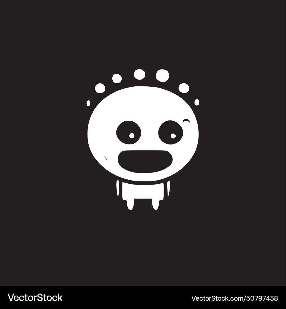 Funny - black and white isolated icon Royalty Free Vector