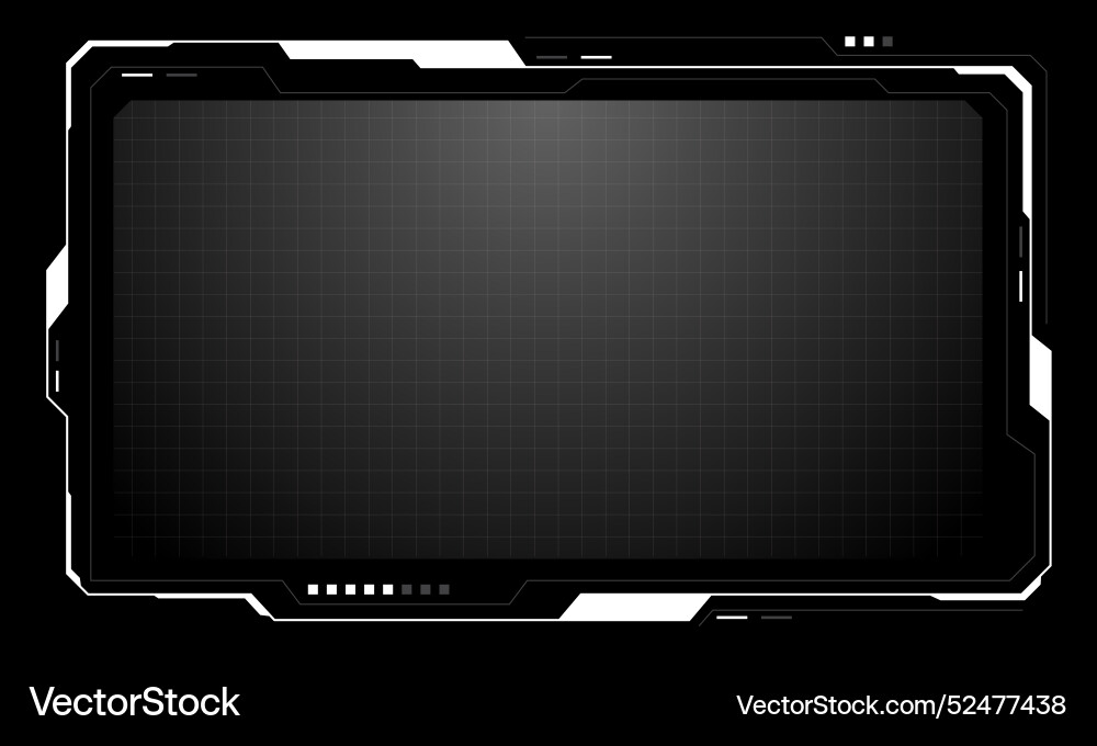 Hud frames white grey user interface elements Vector Image Hud frames white grey user interface elements Vector Image