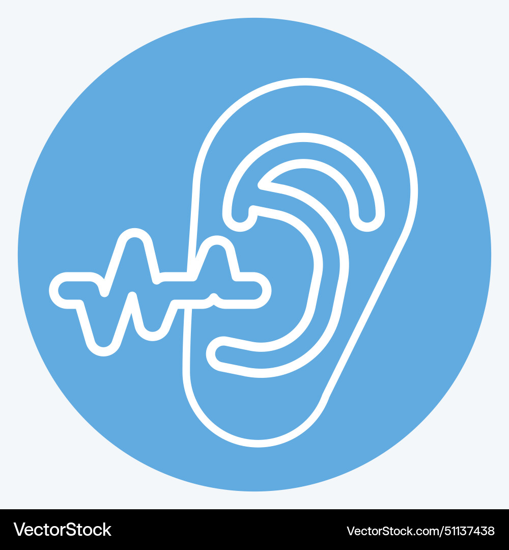 Icon ear examination related to medical Royalty Free Vector